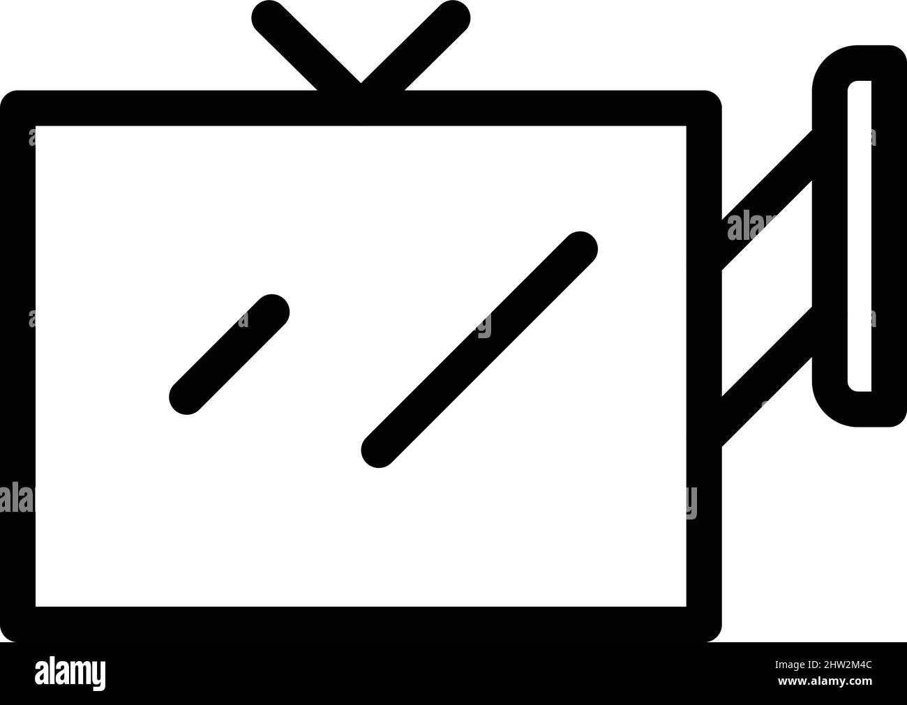 House cinema mount icon outline vector. Tv display. Television control ...