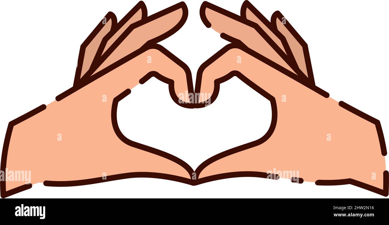Hands doing heart sign Stock Vector Images - Alamy