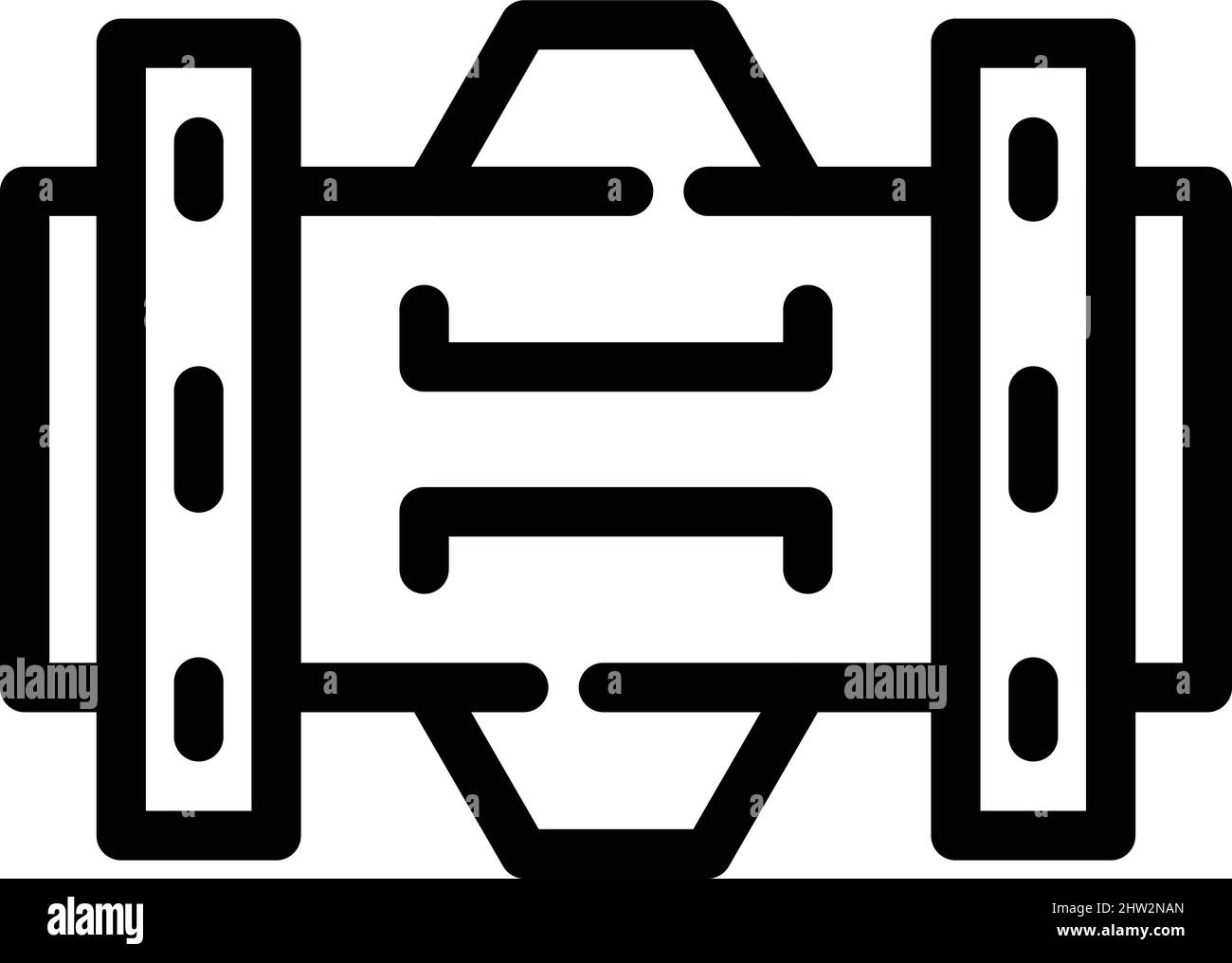 Tv wall mount icon outline vector. Vesa display. Monitor control Stock ...