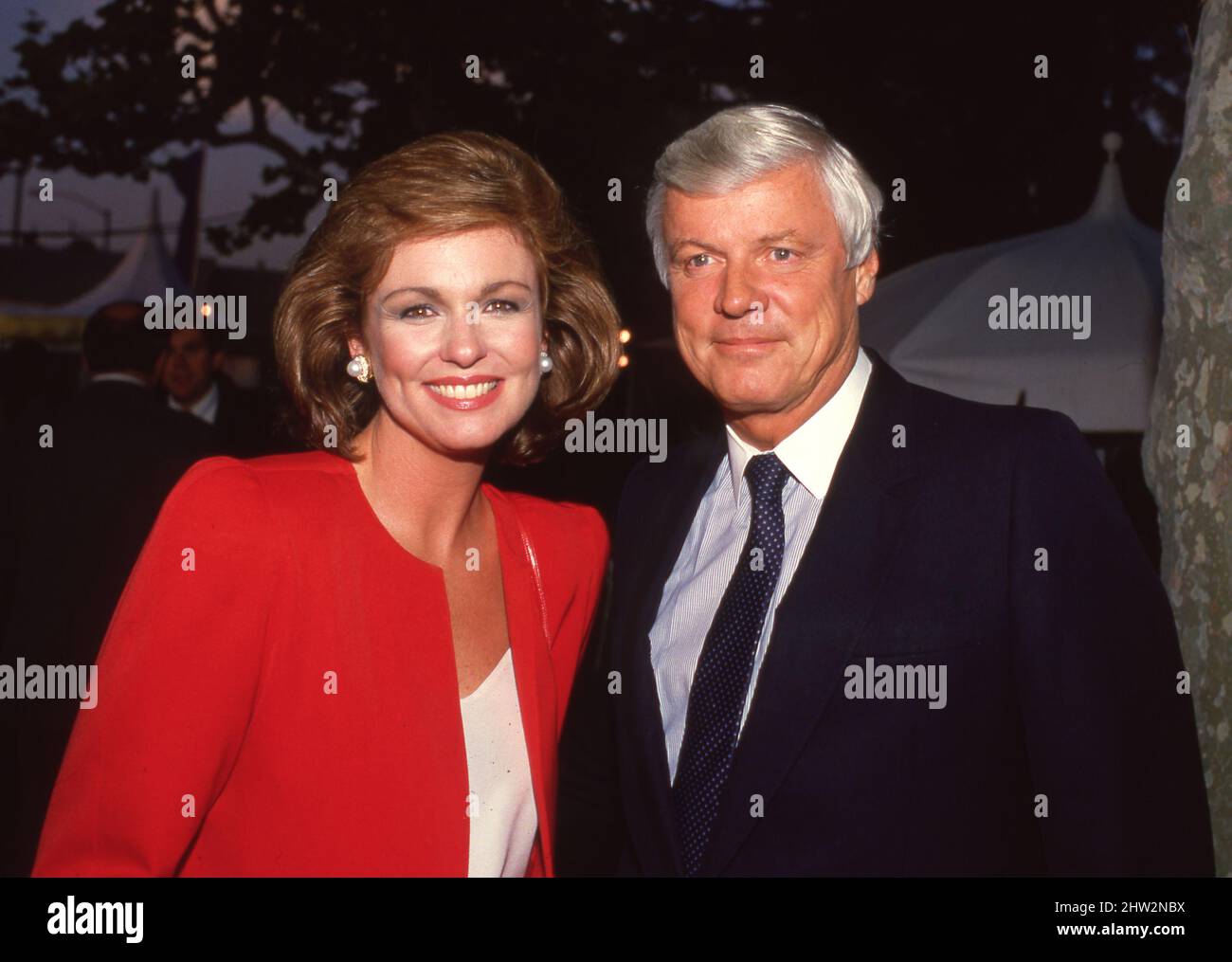 Phyllis George and John Y. Brown, Jr at USA Today's Fifth Anniversary ...