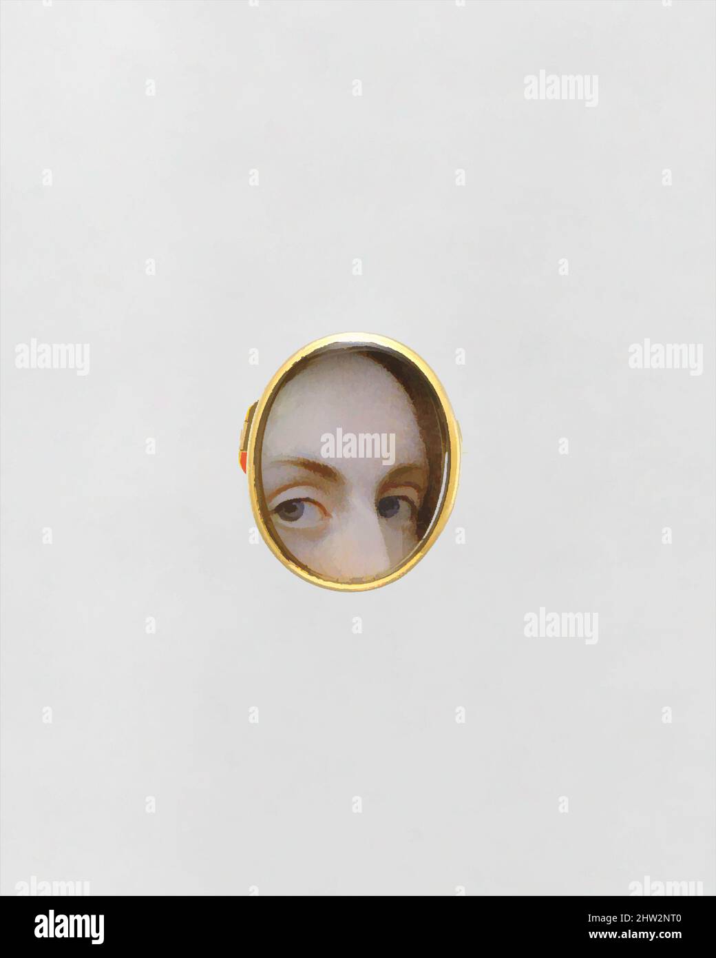 Art inspired by Lover's Eyes, ca. 1840, Watercolor on ivory, 1 x 3/4 in ...