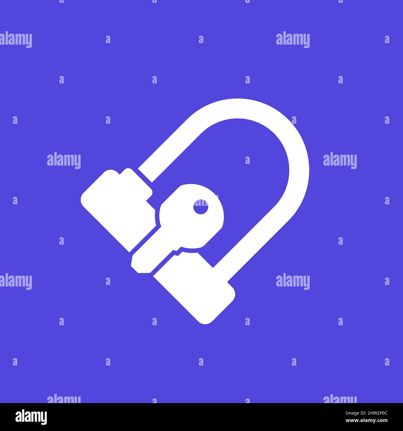 Bicycle U-Lock and key vector icon Stock Vector Image & Art - Alamy