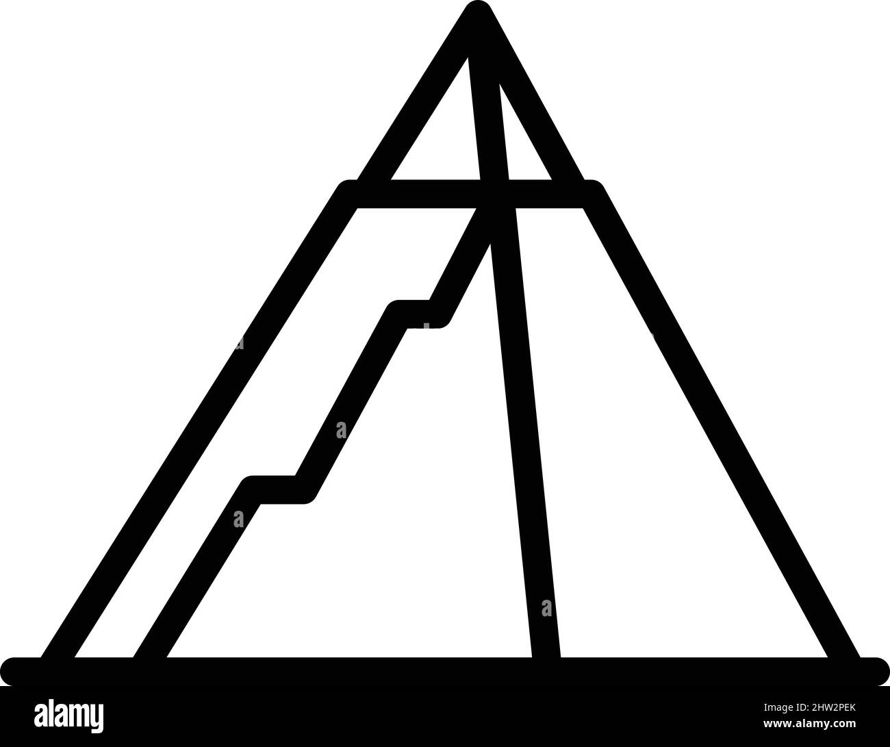 Old pyramid icon outline vector. Ancient egypt. Cairo desert Stock ...