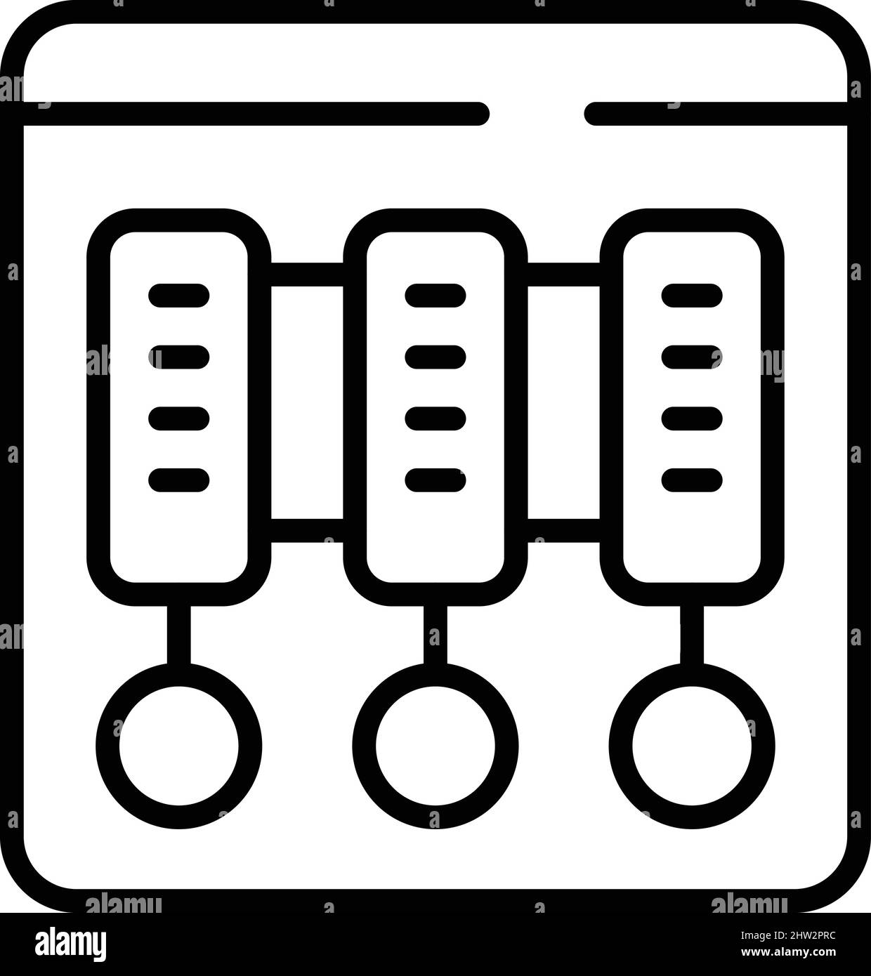 Workflow procedure icon outline vector. Business project. Web plan ...