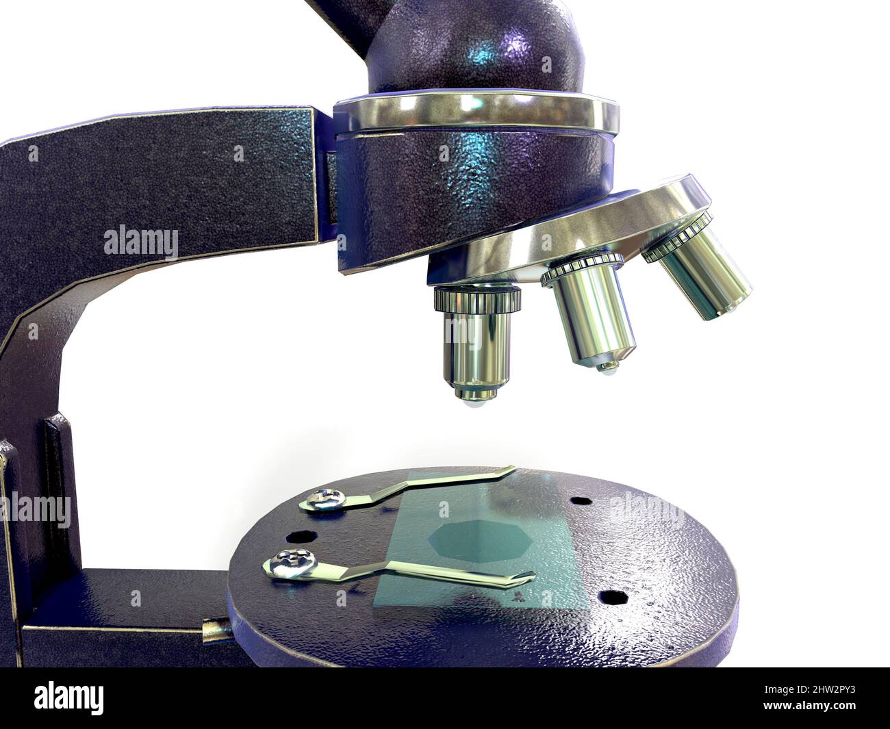 3D-rendering of a USSR era microscope. MBI-1. 3D-image Stock Photo - Alamy