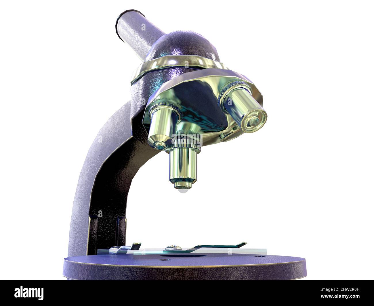 3D-rendering of a USSR era microscope. MBI-1. 3D-image Stock Photo - Alamy