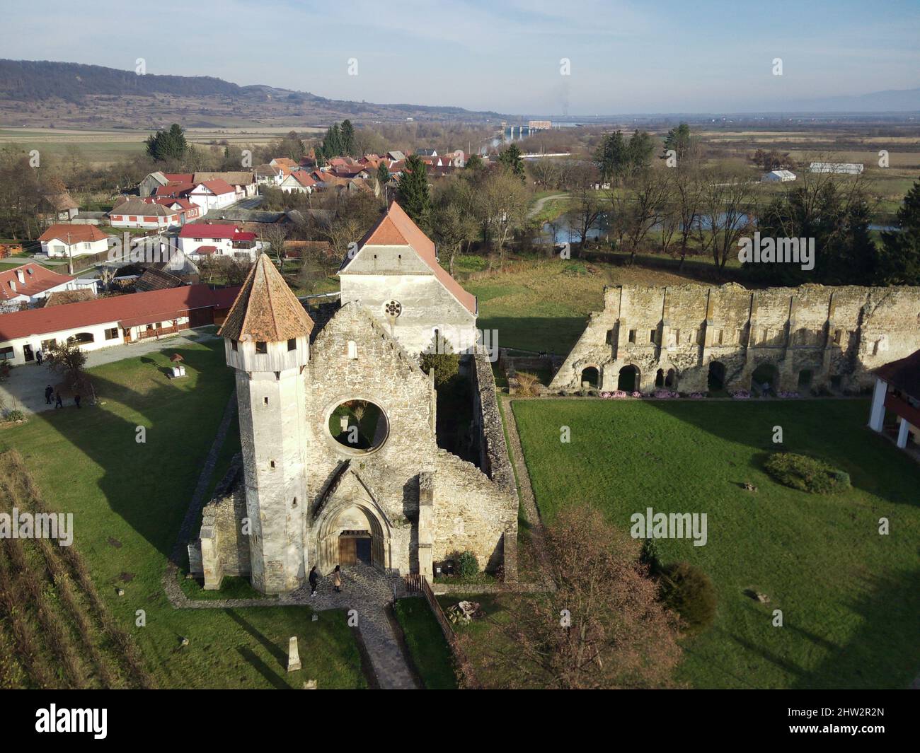 Old ruined Cistercian abbey from Transylvania in Carta, Romania Stock ...