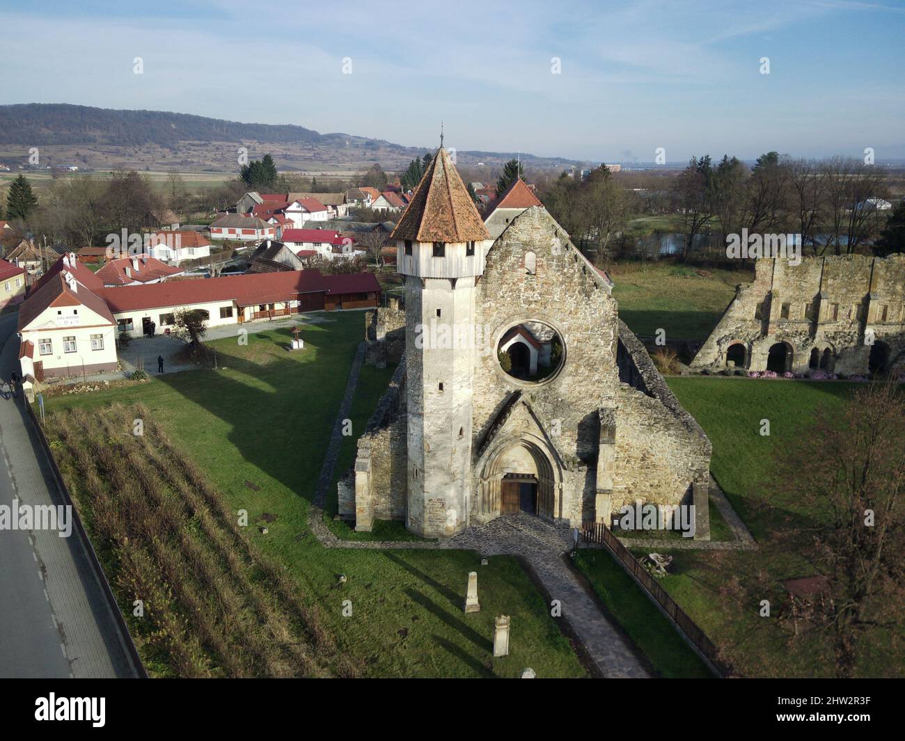 Old ruined Cistercian abbey from Transylvania in Carta, Romania Stock ...