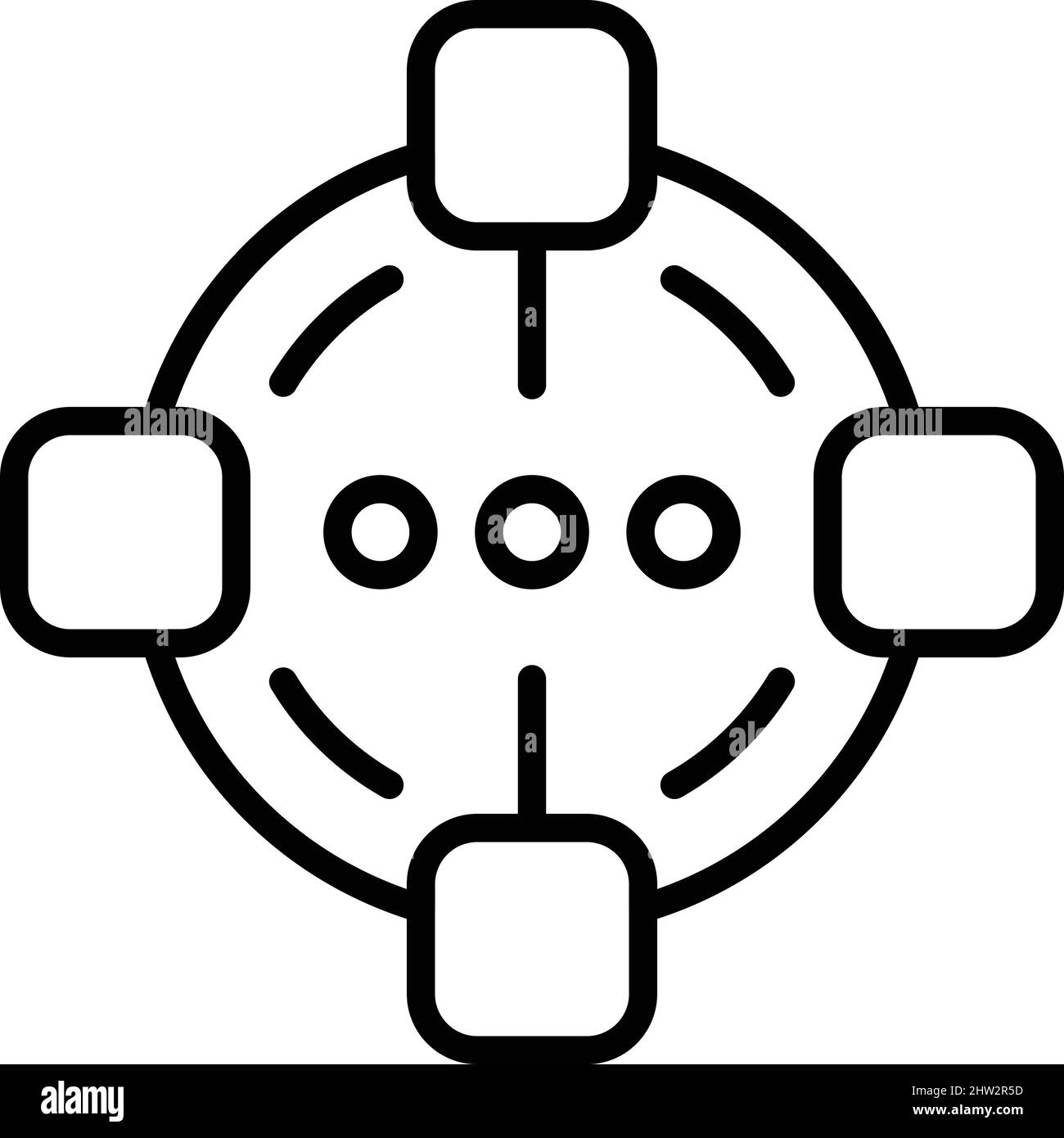 Scheme software icon outline vector. Business project. Arrow progress ...