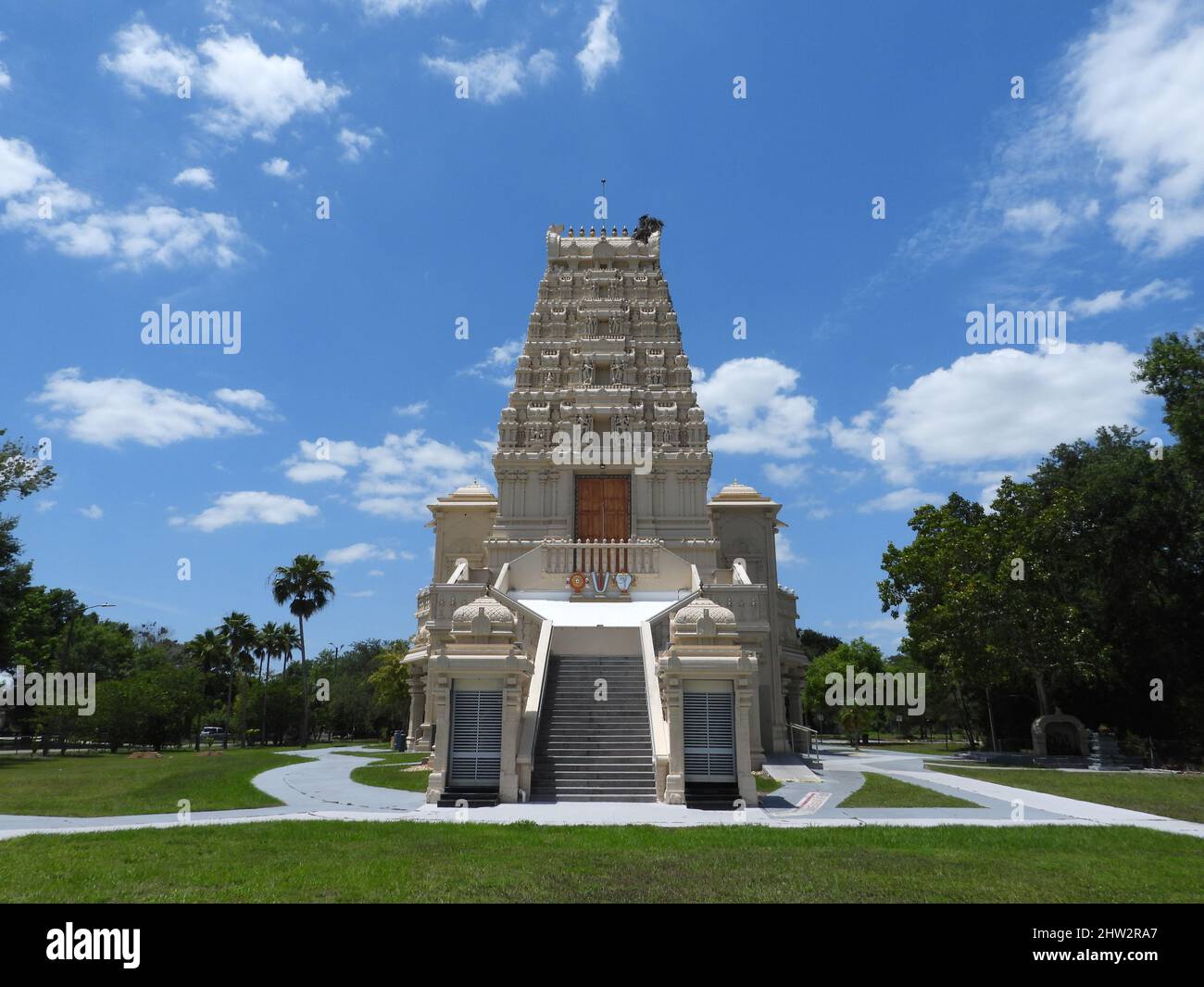 Beautiful Hindu Temple in a local neighborhood in the Tampa area Stock ...