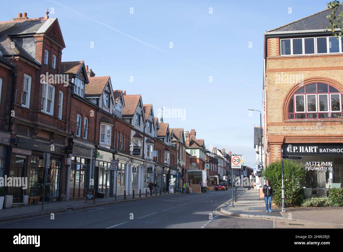 Views of the High Street in St Albans, Hertfordshire in the UK Stock ...