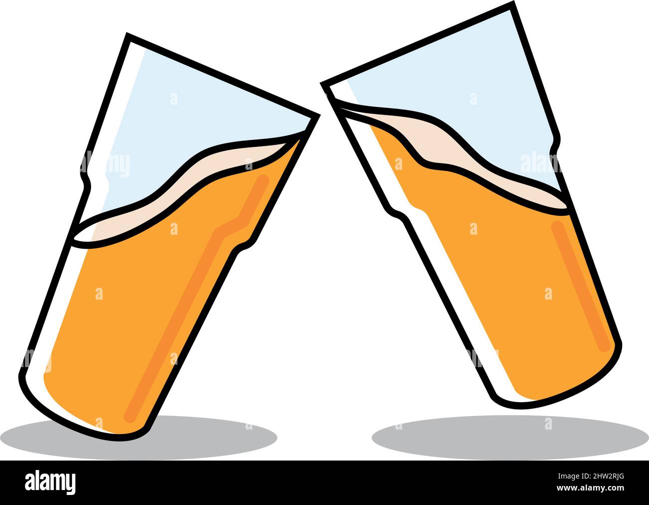 Pair of beer glasses with foam icon Vector illustration Stock Vector ...
