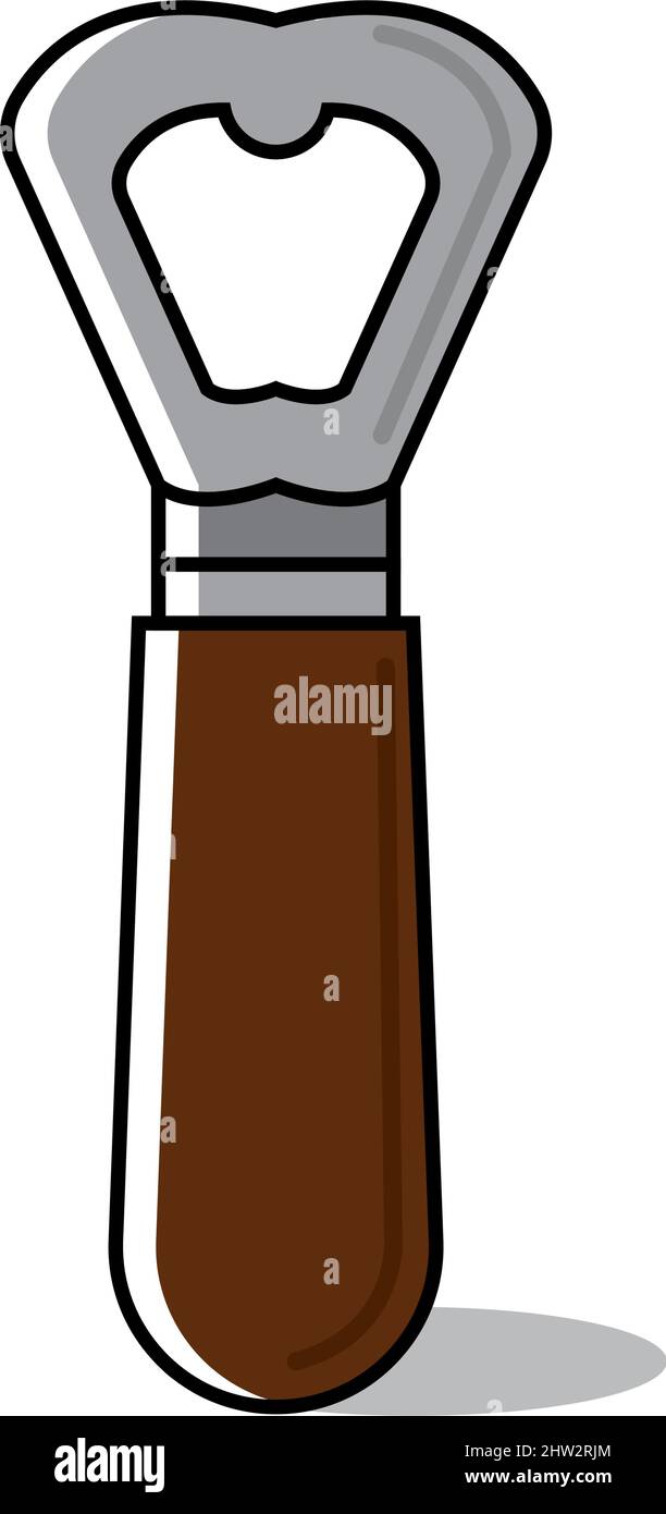 Isolated wooden beer bottle opener icon Vector illustration Stock ...