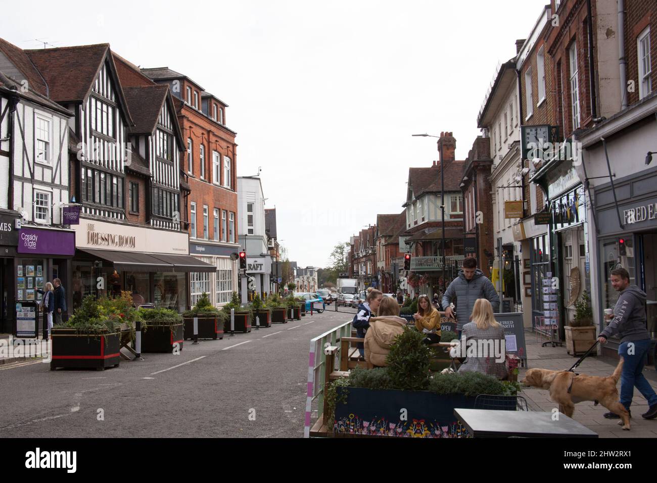 Views of the High Street in St Albans, Hertfordshire in the UK Stock ...