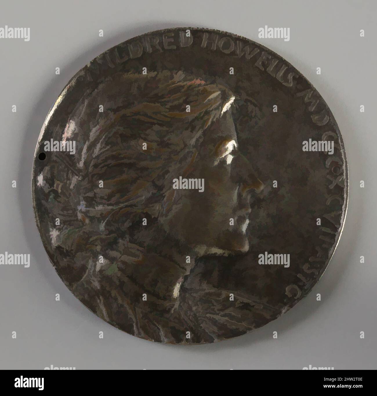 Art inspired by Mildred Howells, 1897, silvered bronze, Diameter: 2 7/8 ...