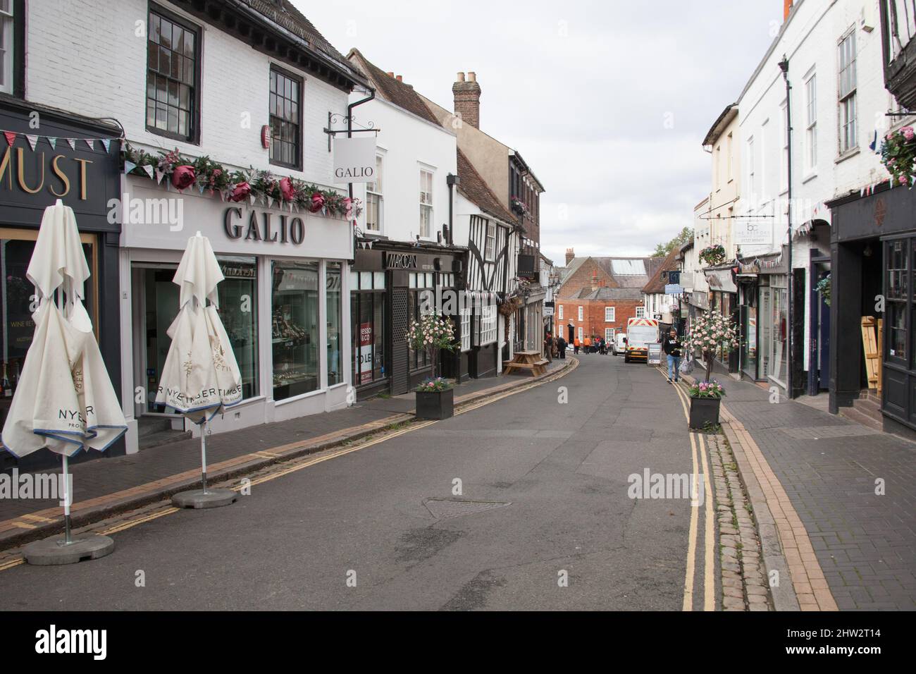 Views of George Street, St Albans, Hertfordshire in the UK Stock Photo ...