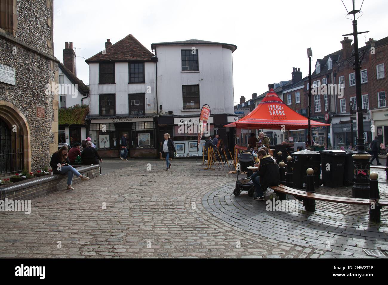 Views of Market Cross in St Albans, Hertfordshire in the UK Stock Photo ...