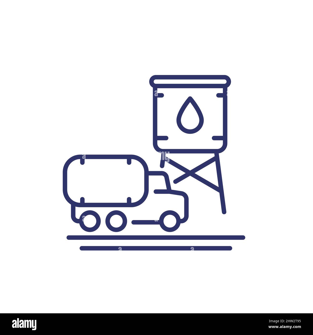water tower line icon, water supply vector Stock Vector Image & Art - Alamy