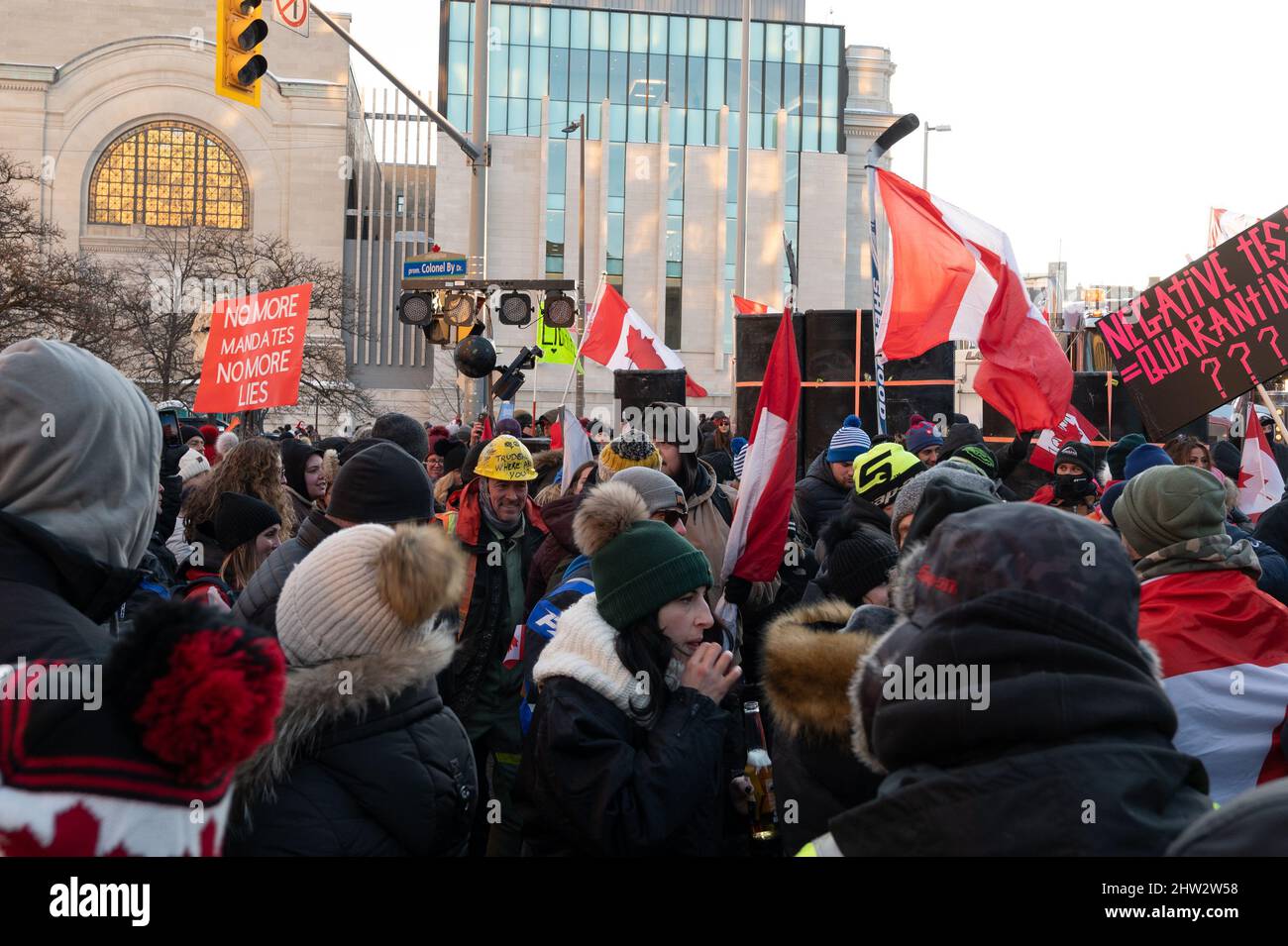 Freedom Trucker Convoy protest in Nation's capitol Stock Photo - Alamy