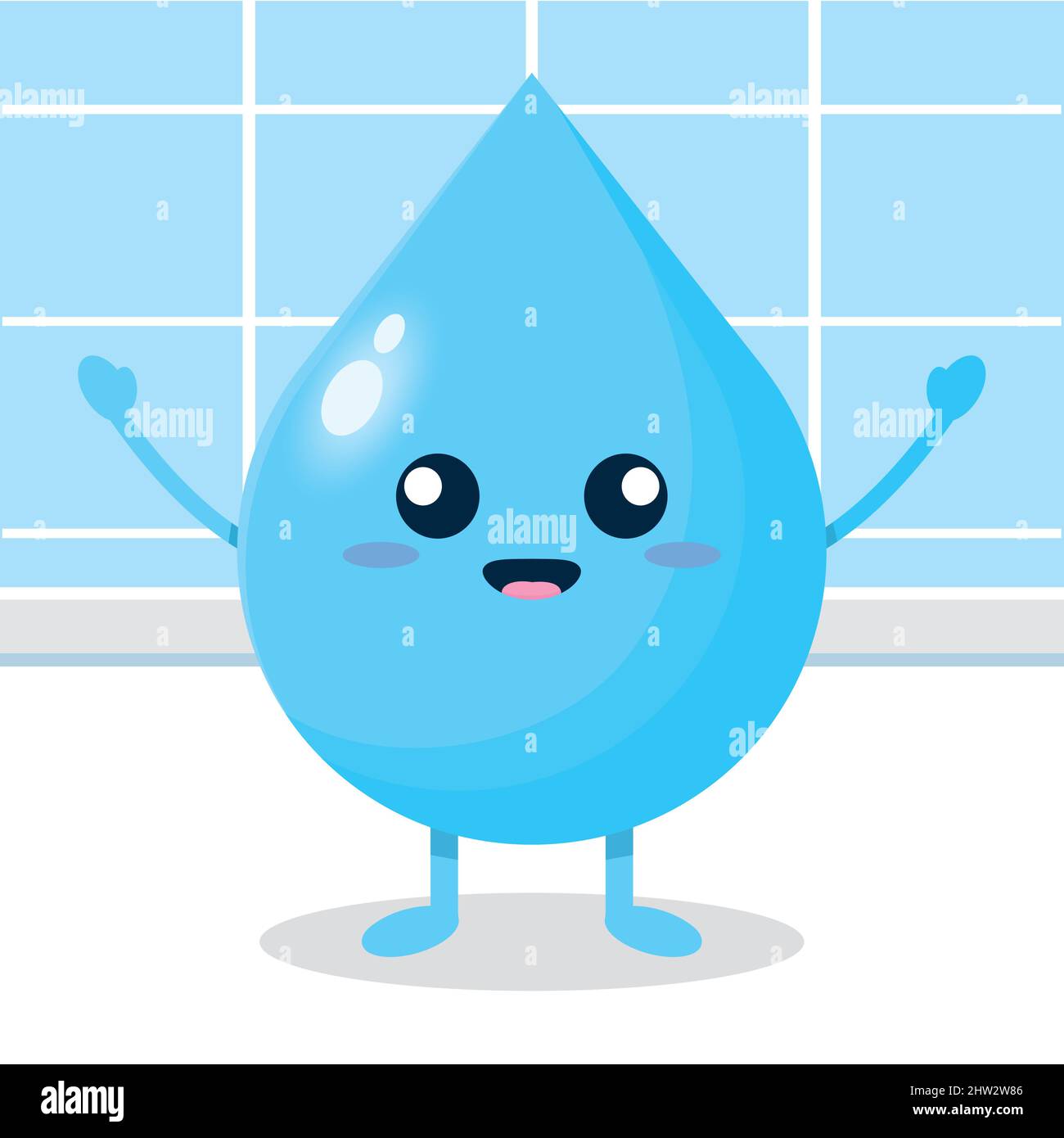 Isolated happy water drop cartoon Vector illustration Stock Vector ...