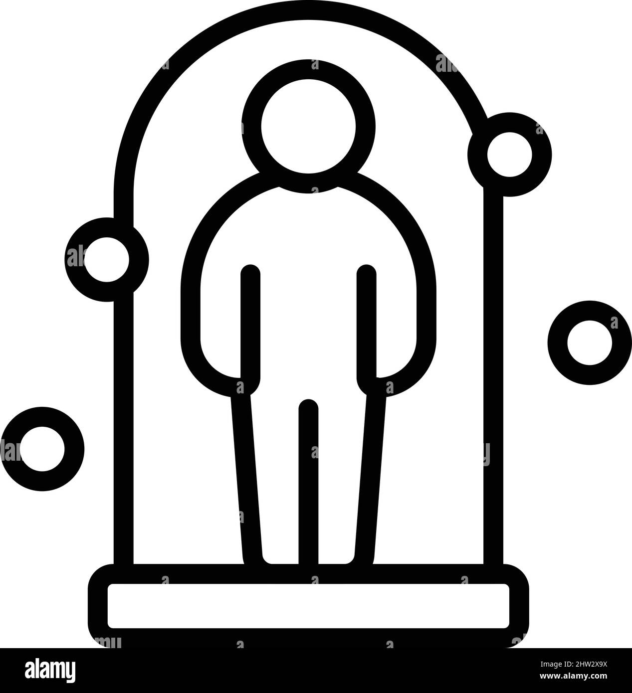 Home coronavirus isolation icon outline vector. House work. Social ...