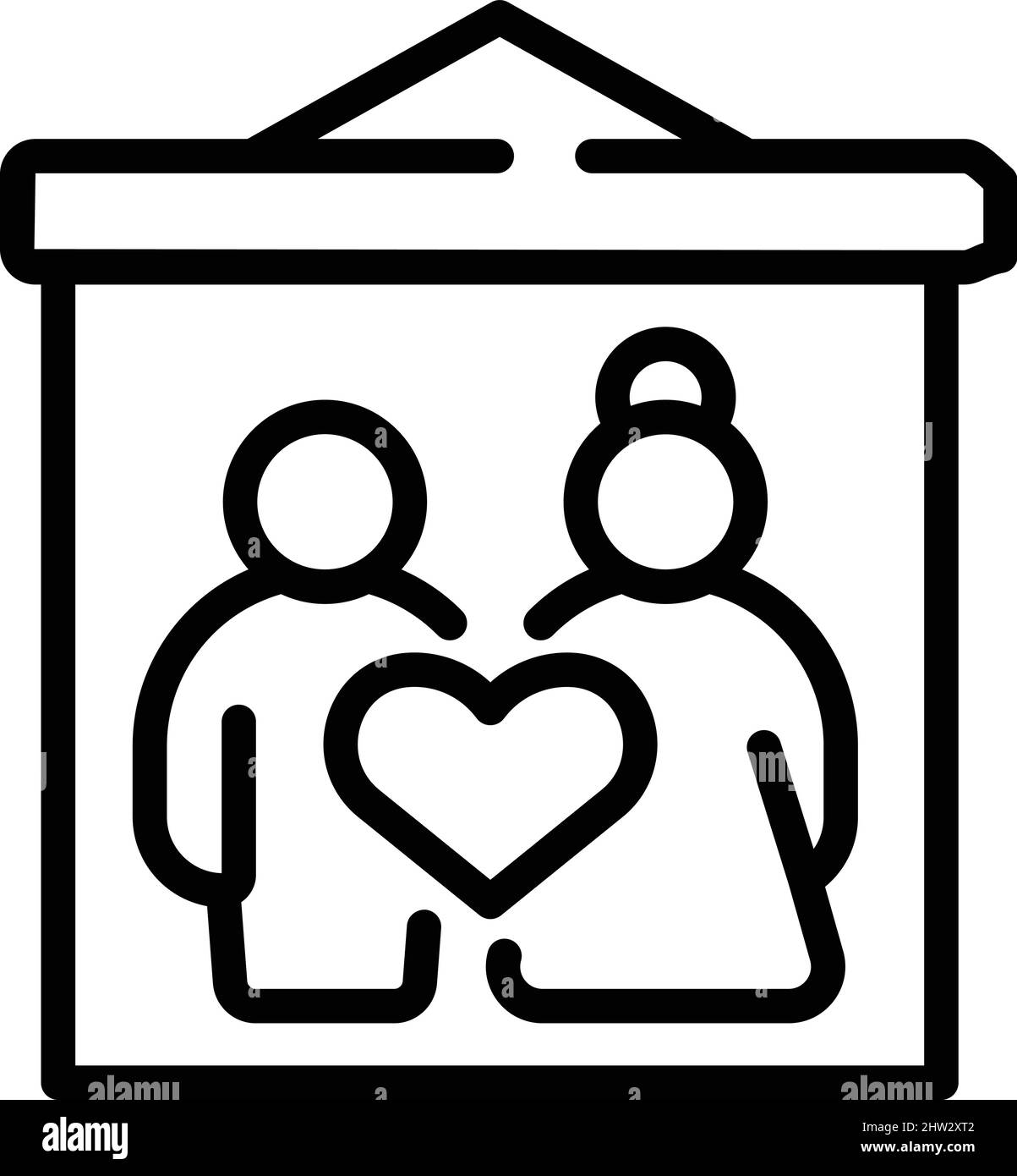 People self isolation icon outline vector. Home quarantine. House work ...
