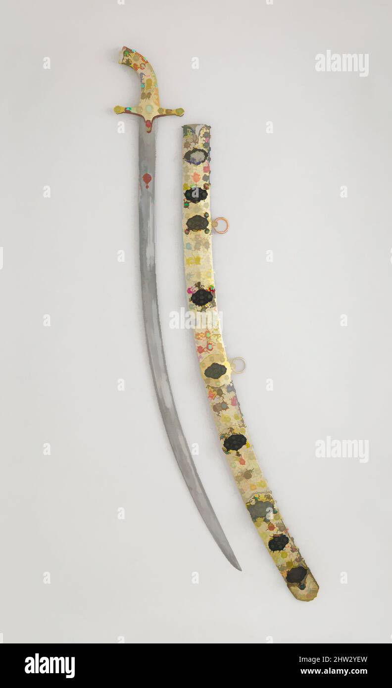 Art inspired by Scimitar with Scabbard, late 16th–17th century, Hilt ...