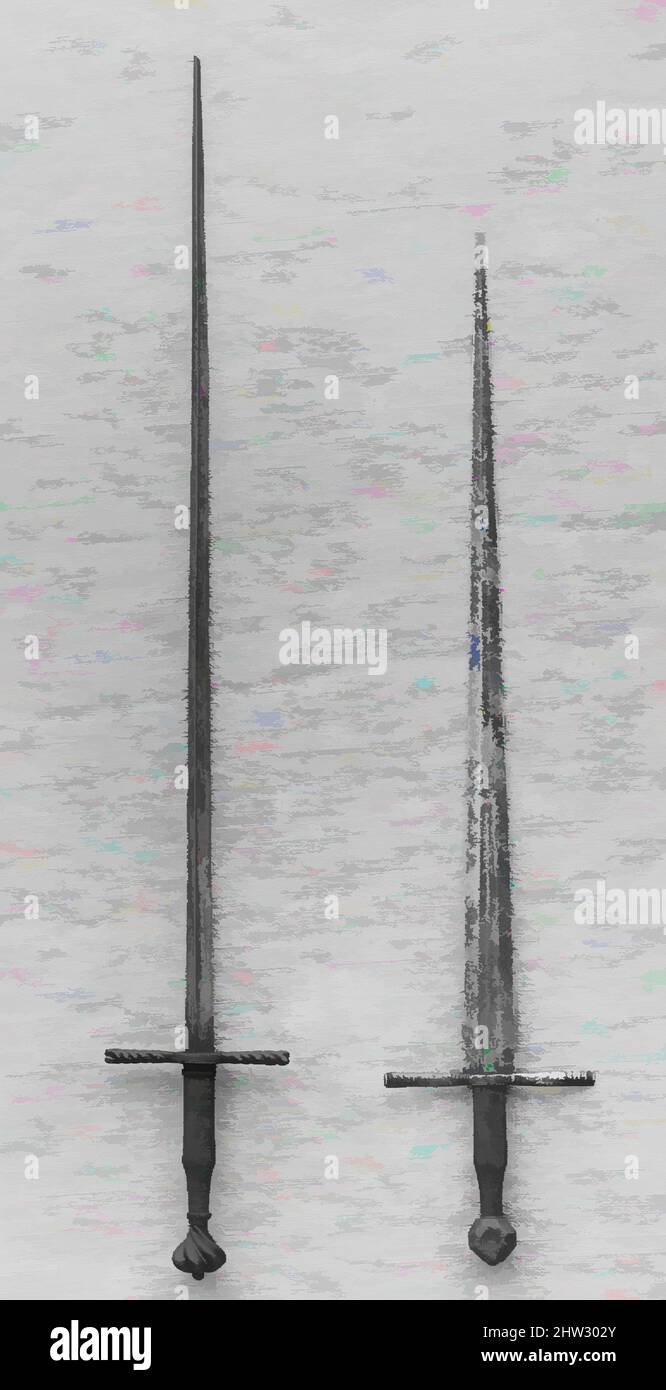 Art inspired by Sword, 15th century, German, Steel, wood, brass, L. 40 ...