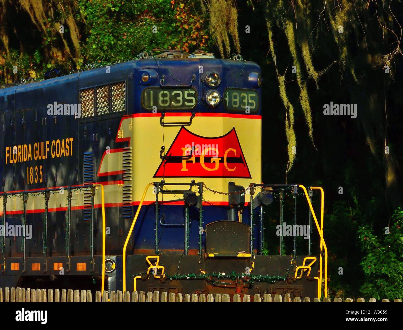 View of a train at the Florida Railroad Museum in Parrish Stock Photo ...