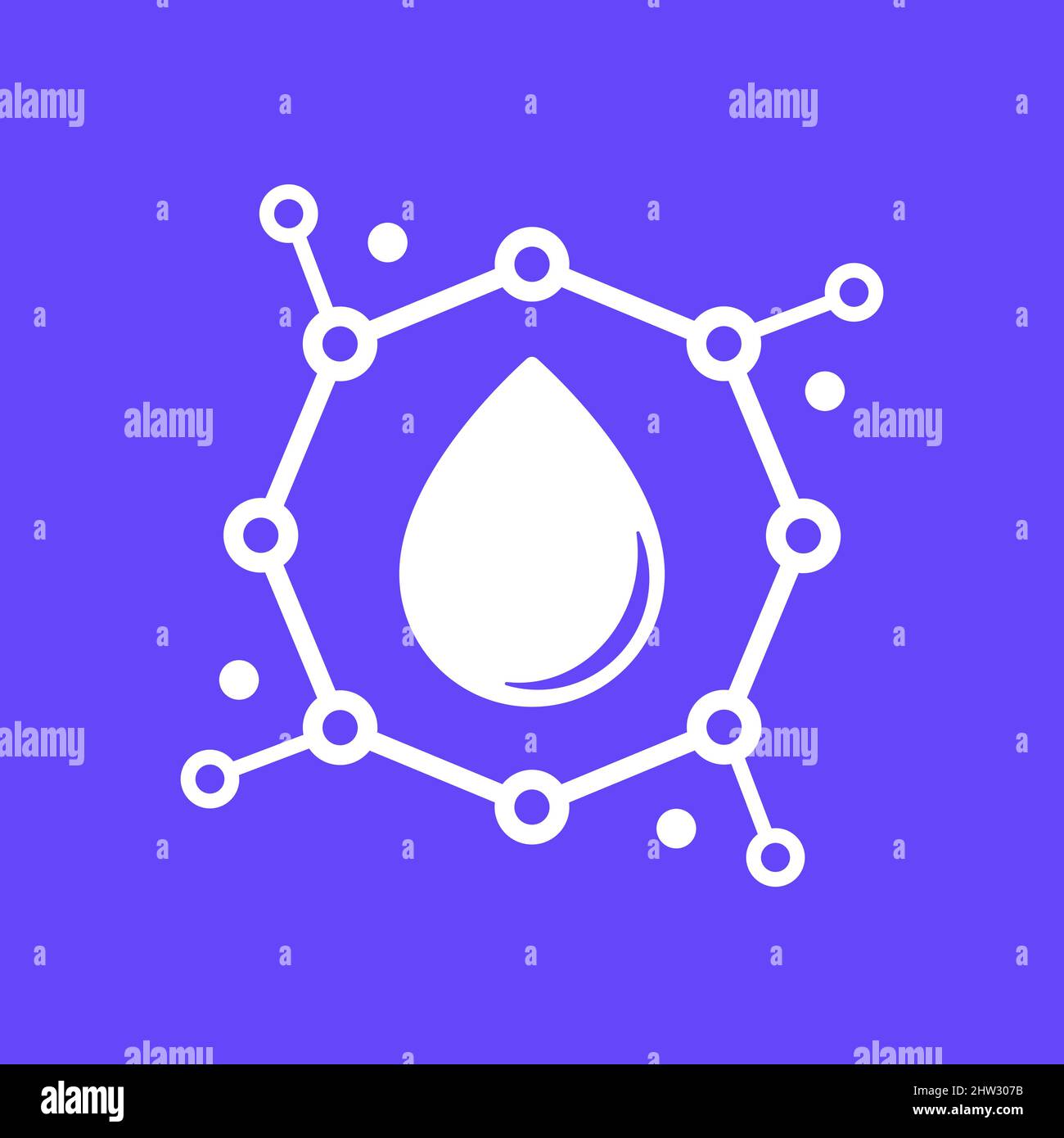 nano particles icon with a drop, vector Stock Vector Image & Art - Alamy