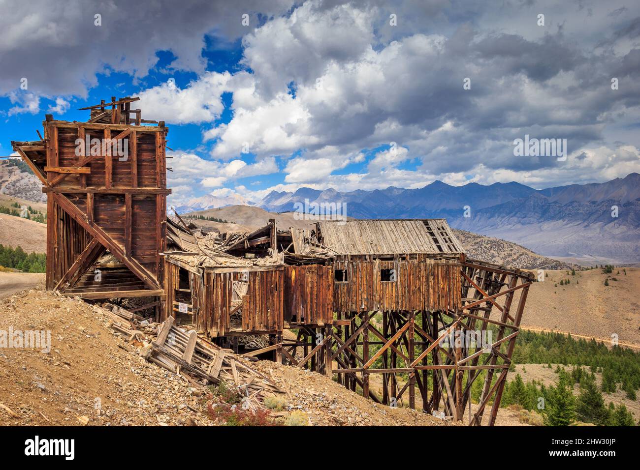 Abandoned silver mine in Mackay, Idaho, USA Stock Photo - Alamy