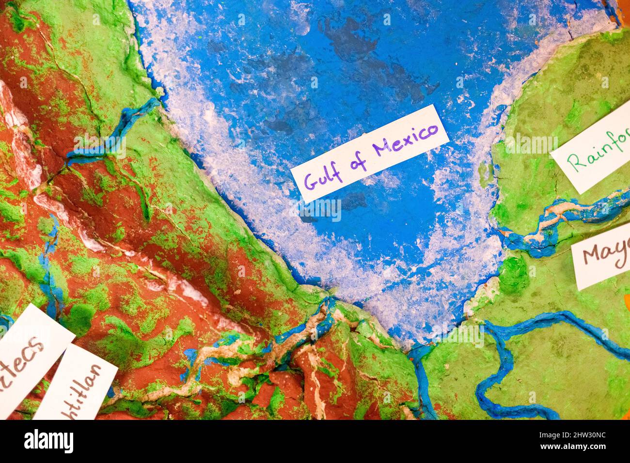 A relief elevation map of the Gulf of Mexico Stock Photo - Alamy