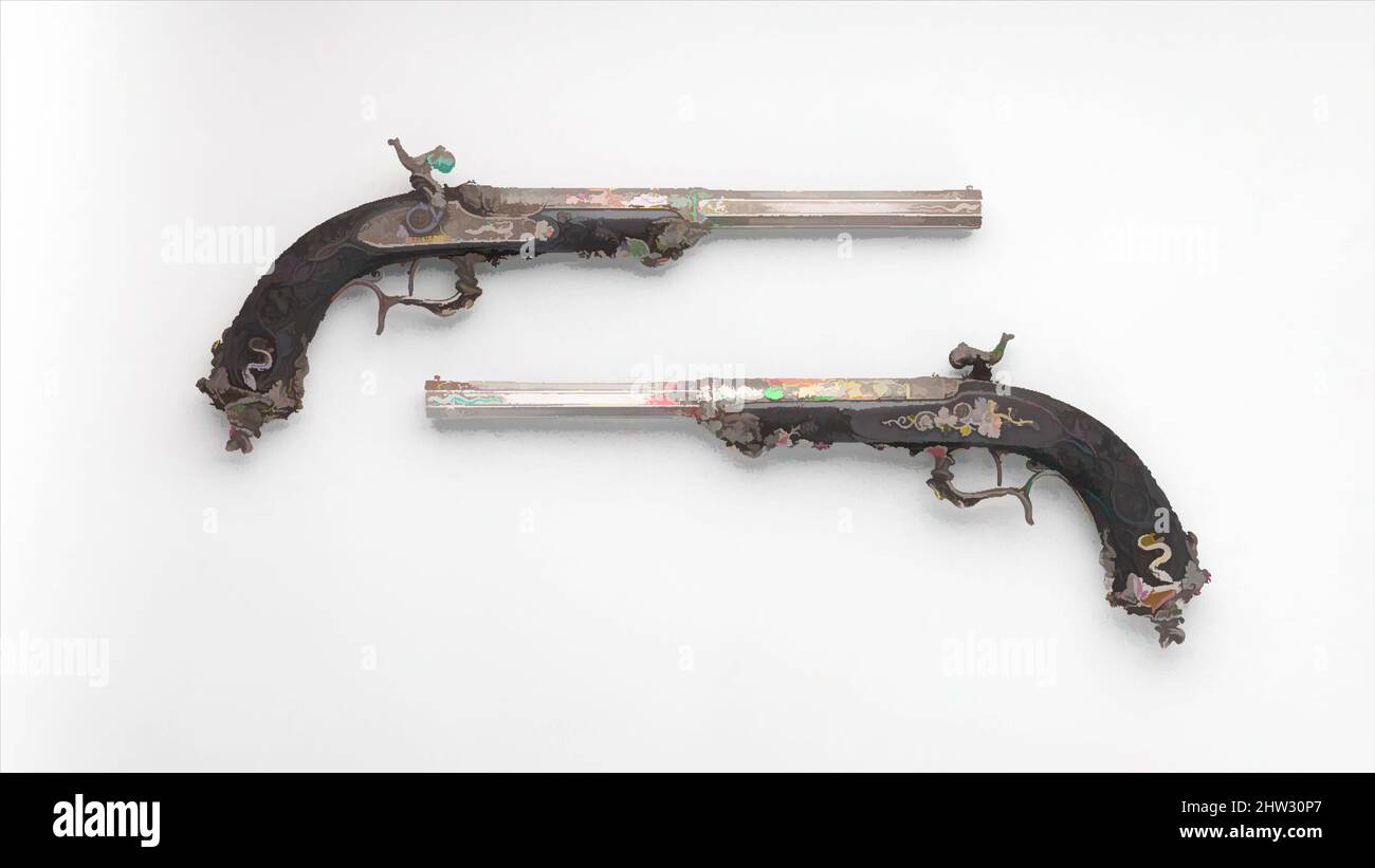 Art inspired by Pair of Percussion Target Pistols Made for Display at ...