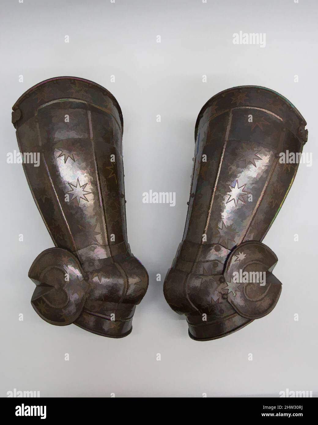 Art inspired by Pair of Thigh Defenses (Cuisses) with Knee Defenses ...