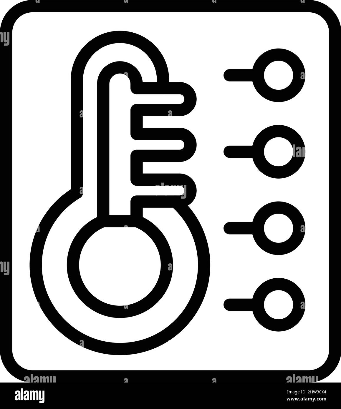 Steam temperature icon outline vector. Home electric. Clean room Stock ...
