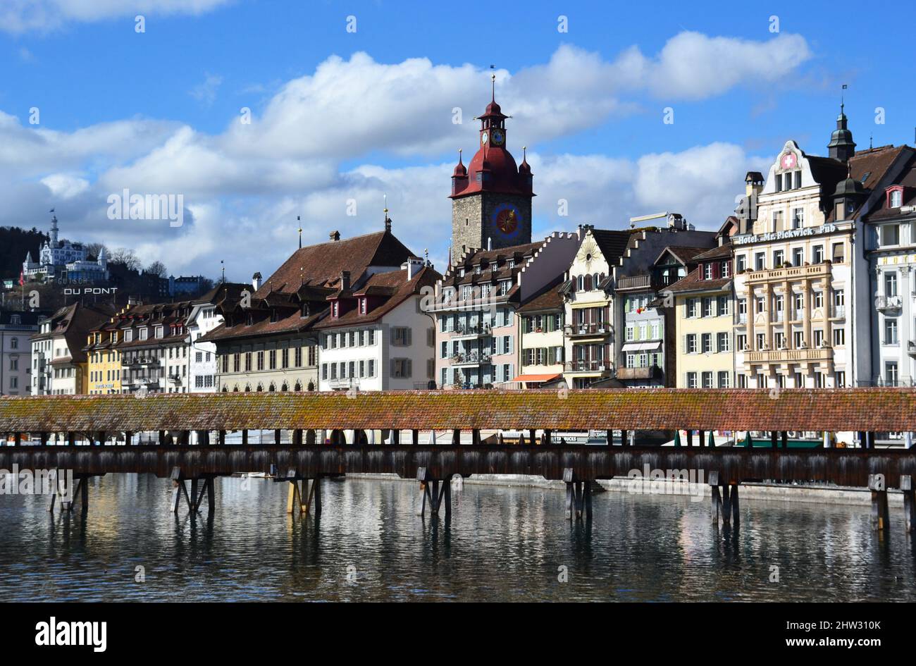 Chapel bridge in Lucerne, Switzerland Stock Photo - Alamy