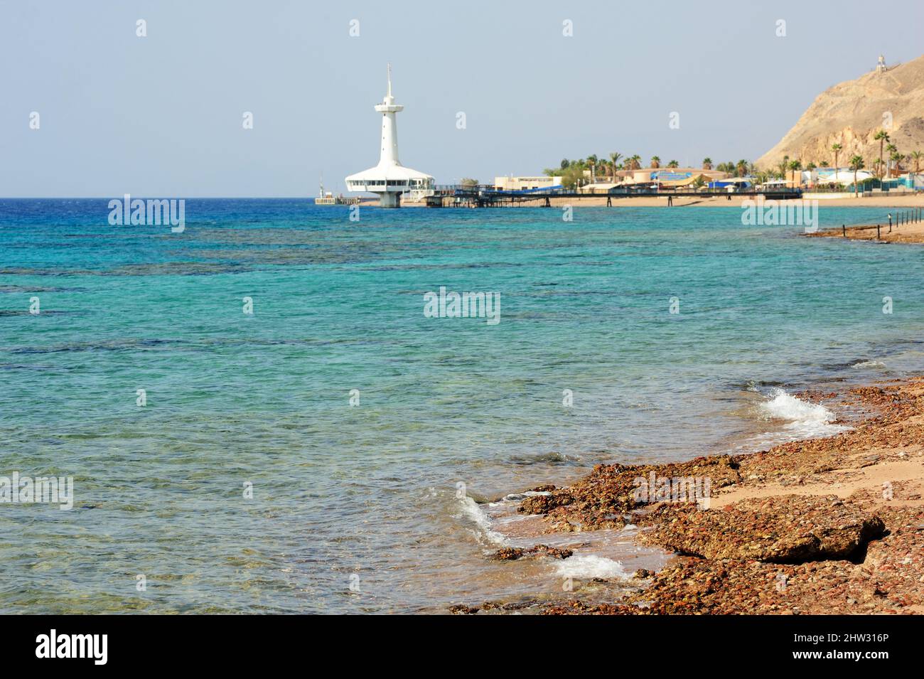 Coast of the Red Sea Gulf of Eilat in Israel Stock Photo - Alamy