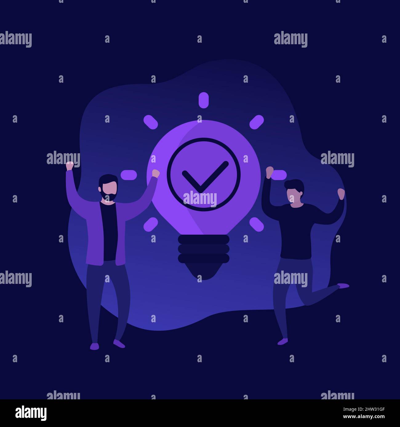people and an idea, invention vector concept Stock Vector Image & Art ...