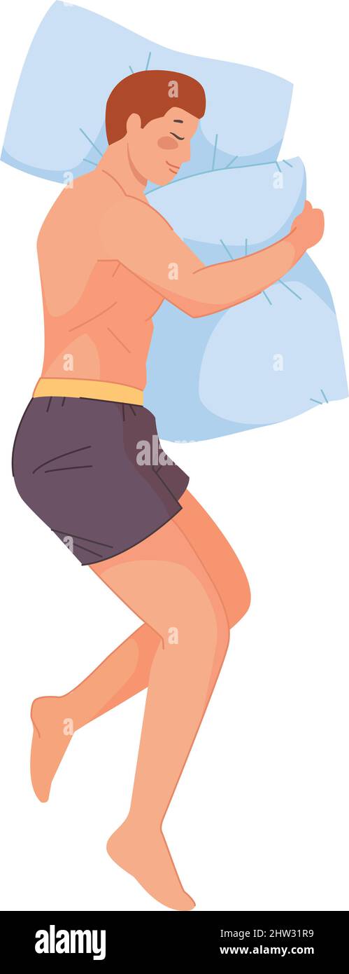 Sleeping on your side arms Stock Vector Images - Alamy