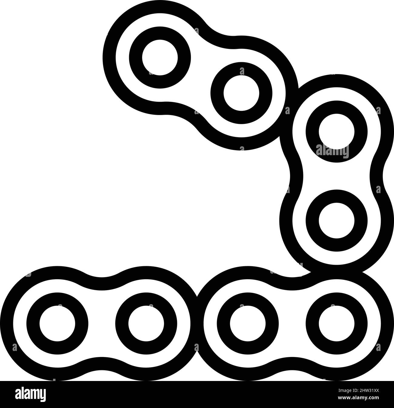 Bike chain icon outline vector. Motor part. Gear bike Stock Vector ...