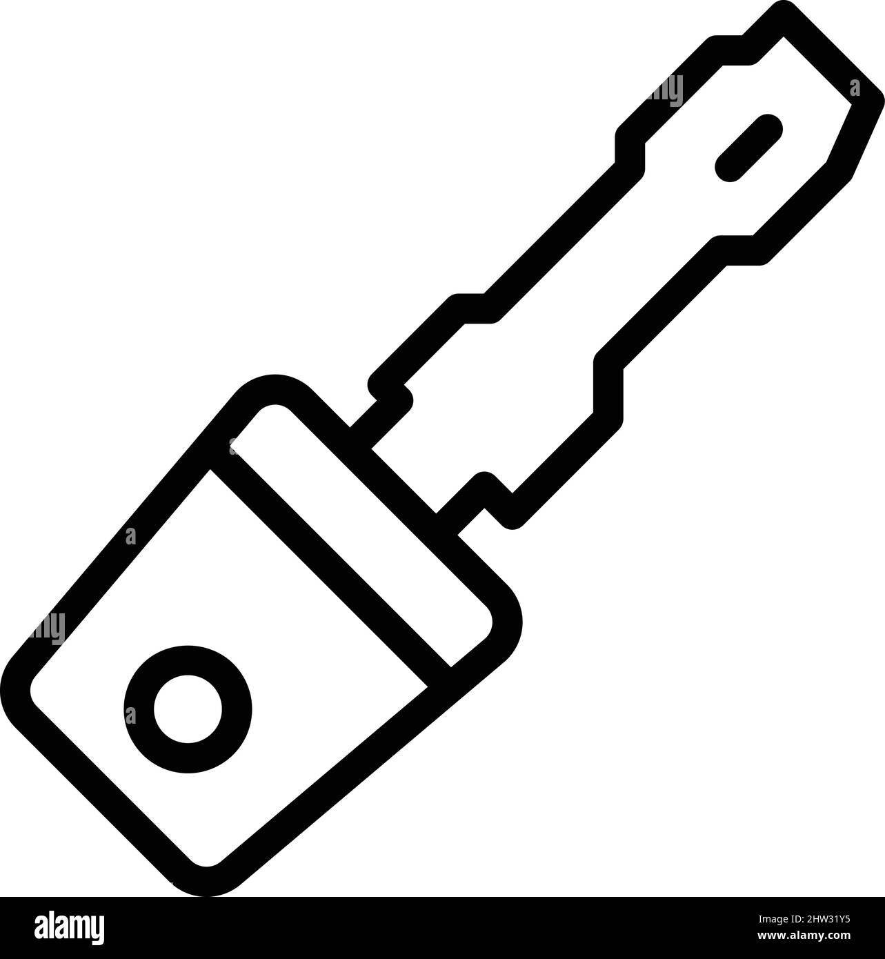Bike key icon outline vector. Start engine. Motor part Stock Vector ...