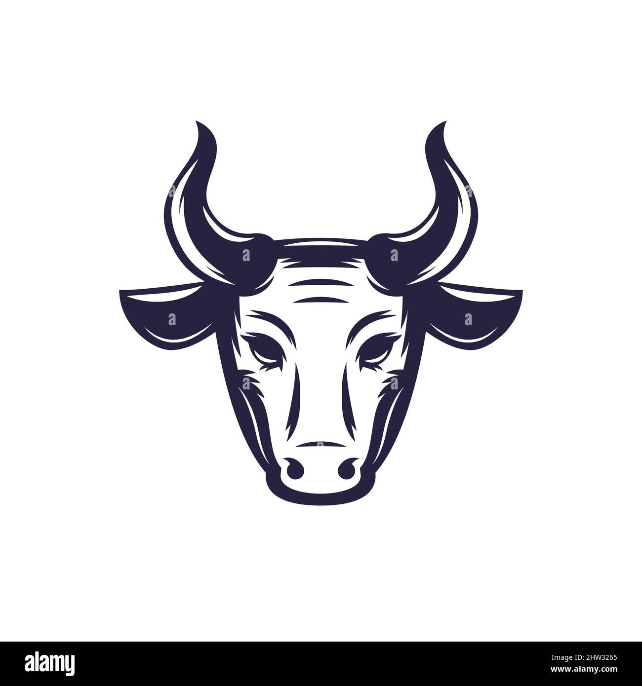 Bull, ox head vector logo Stock Vector Image & Art - Alamy