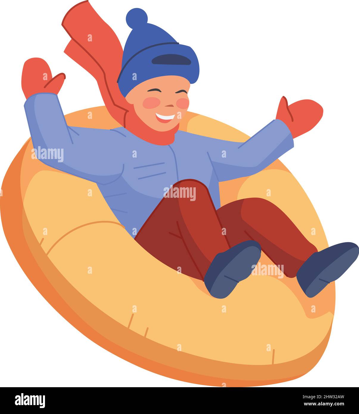 Snow Sliding Clipart