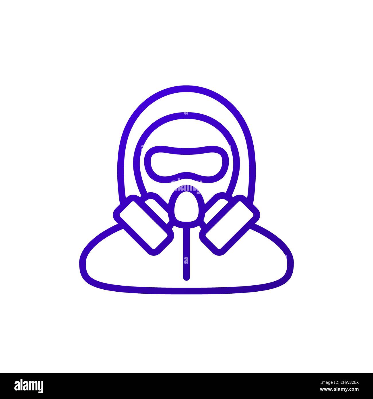 Protective suit icon line Cut Out Stock Images & Pictures - Alamy