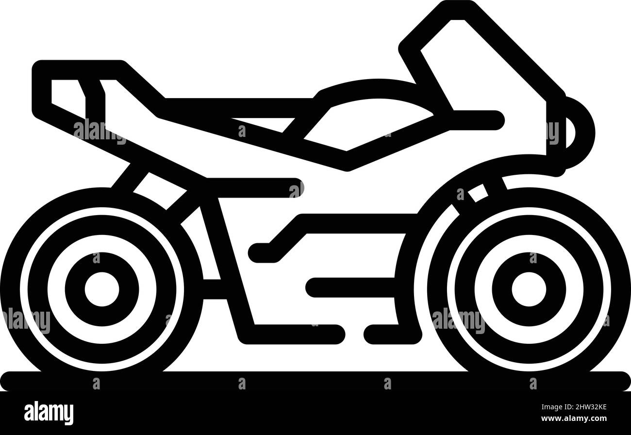 Sport bike icon outline vector. Biker motorcycle. Gear part Stock ...