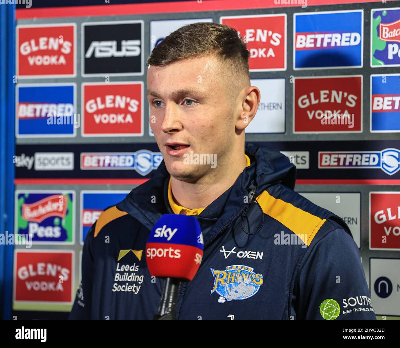 Harry Newman of Leeds Rhinos The Be Well Support Stadium Stock Photo ...