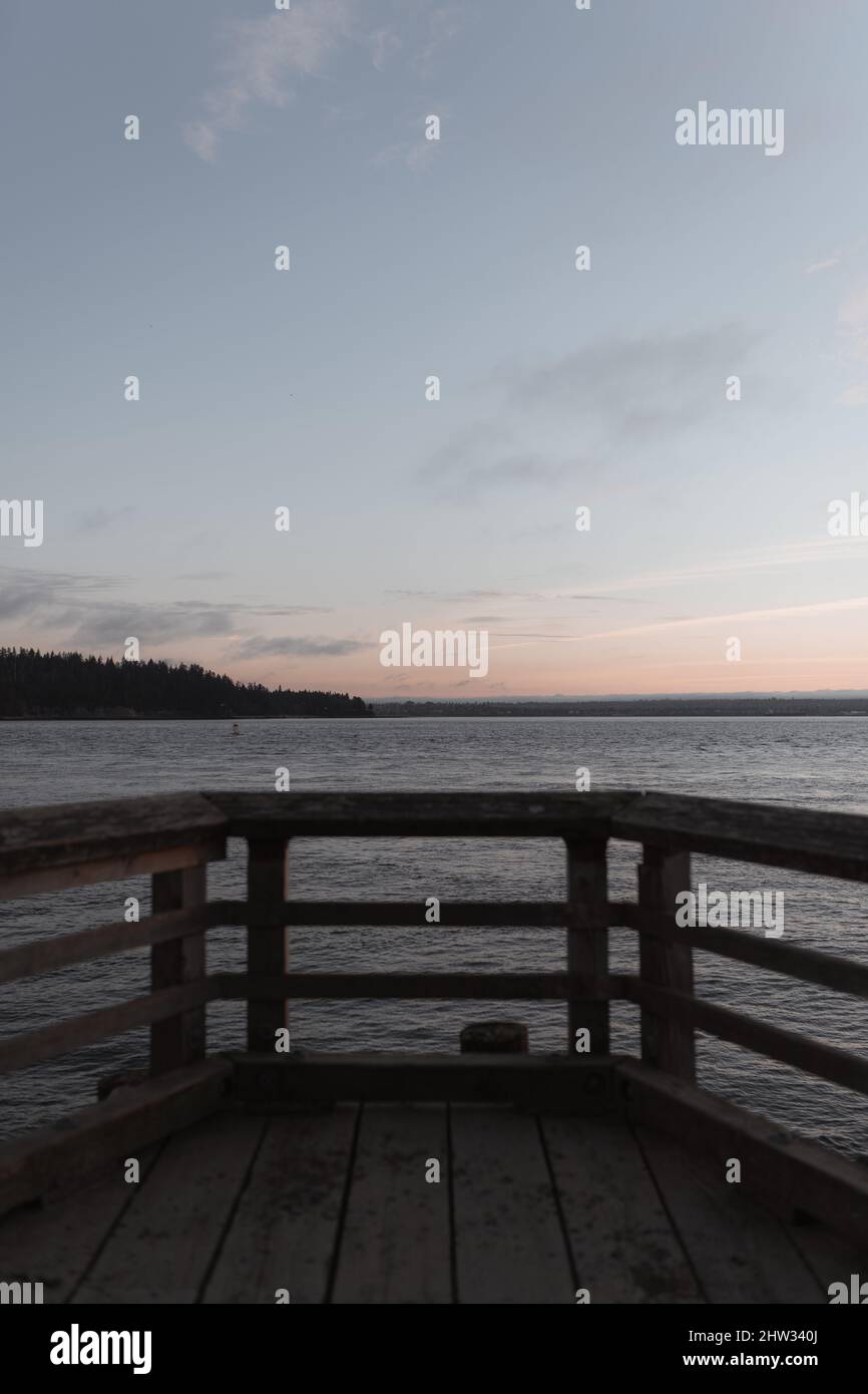 Closeup of a boardwalk on the beach in West Vancouver Stock Photo - Alamy
