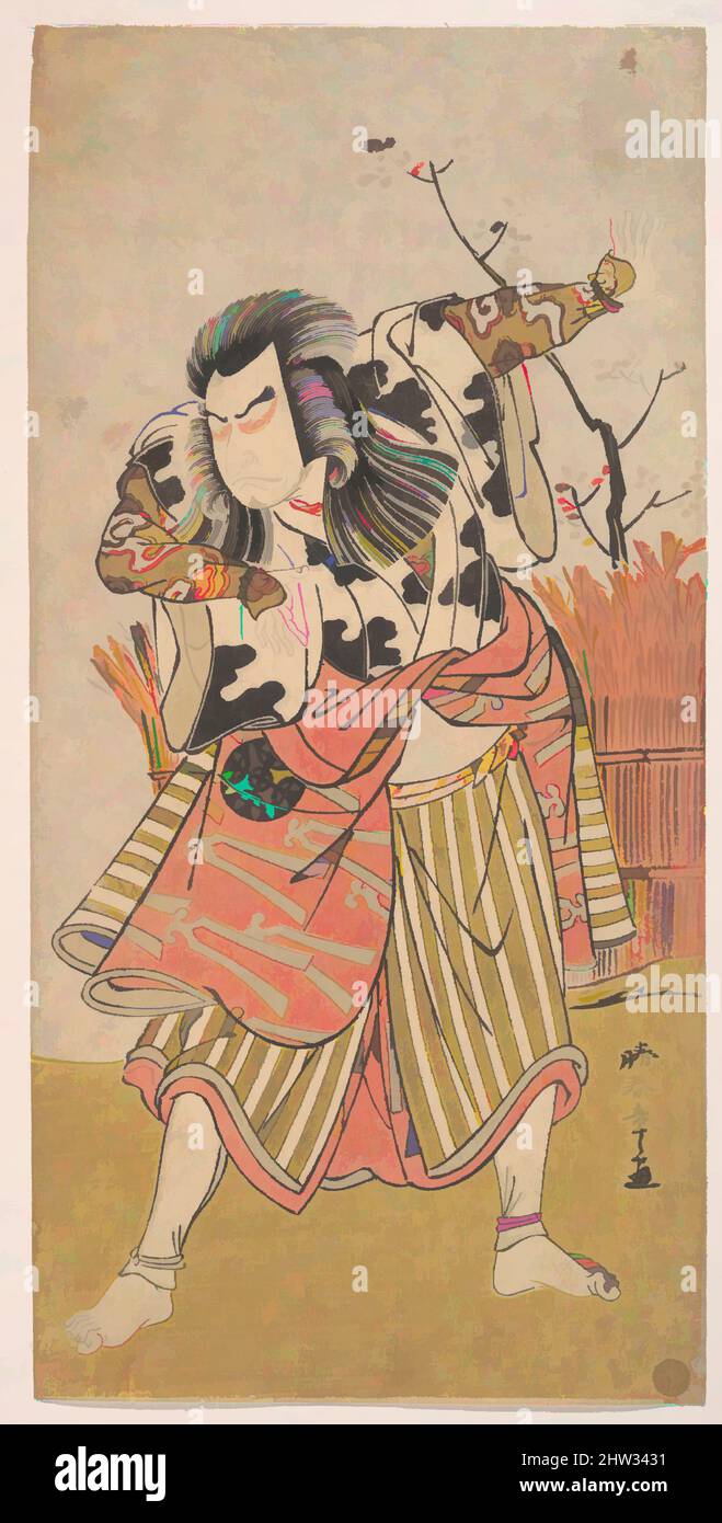 Art inspired by The First Nakamura Nakazo as an Unarmed Man Standing in ...