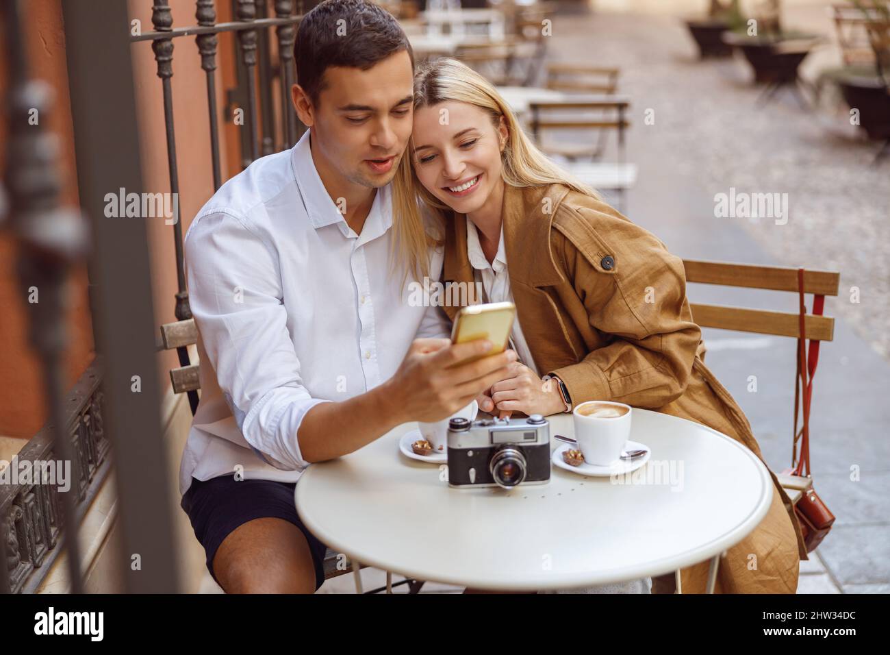 Man male woman female couple hugging friends romantic relationship hi-res stock photography and ...