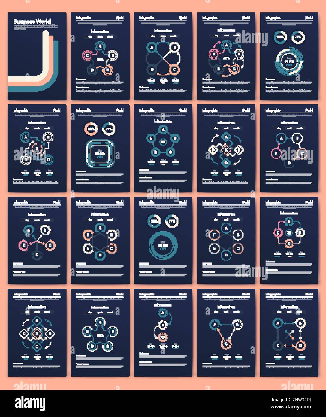 Vector graphics infographics with mobile phone. Template for creating ...